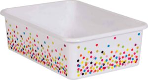 teacher created resources confetti large plastic storage bin (20895)