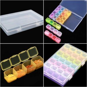 SGHUO 168 Slots 6 Pack 28 Grids Diamond Painting Storage Containers