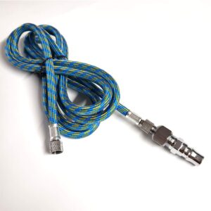 Super More 6-Ft Braided Airbrush Air Hose Standard 1/8" - 1/4" Adapter Suit for Airbursh Kit 3 in 1