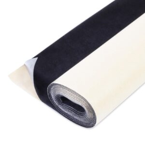 adhesive velvet roll of fabric for crafts (17.7 x 78.7 in, black)