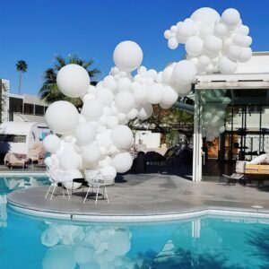 PartyWoo White Balloons, 50 pcs 12 Inch Matte White Balloons, White Balloons for Balloon Garland or Balloon Arch as Party Decorations, Wedding Decorations, Neutral Baby Shower Decorations, White-Y13