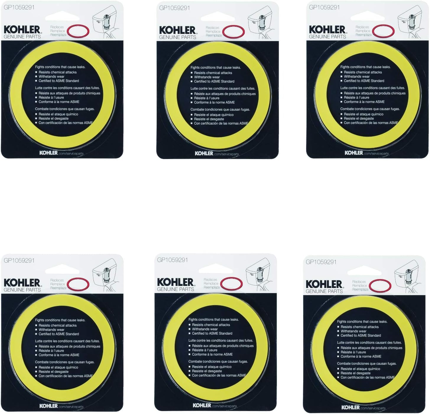 Kohler Genuine Part Gp1059291 Canister Seal - 6 PACK