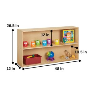 YoungTime Jonti-Craft Young Time 7025YT Low Straight-Shelf Unit, 12" Depth