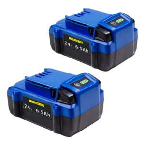 dtk replacement for kobalt 24v battery 6.5ah lithium ion batteries kb624-03 kb524-03 kb424-03 kb224-03 kb124-03 compatible with kobalt 24v cordless tool（2pack）