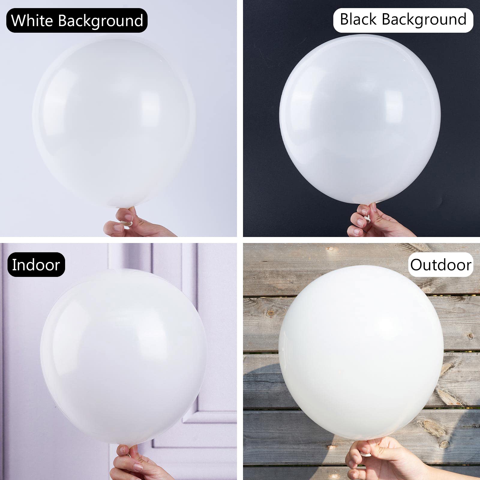 PartyWoo White Balloons, 100 pcs 10 Inch Matte White Balloons, White Balloons for Balloon Garland or Balloon Arch as Party Decorations, Wedding Decorations, Neutral Baby Shower Decorations, White-Y13