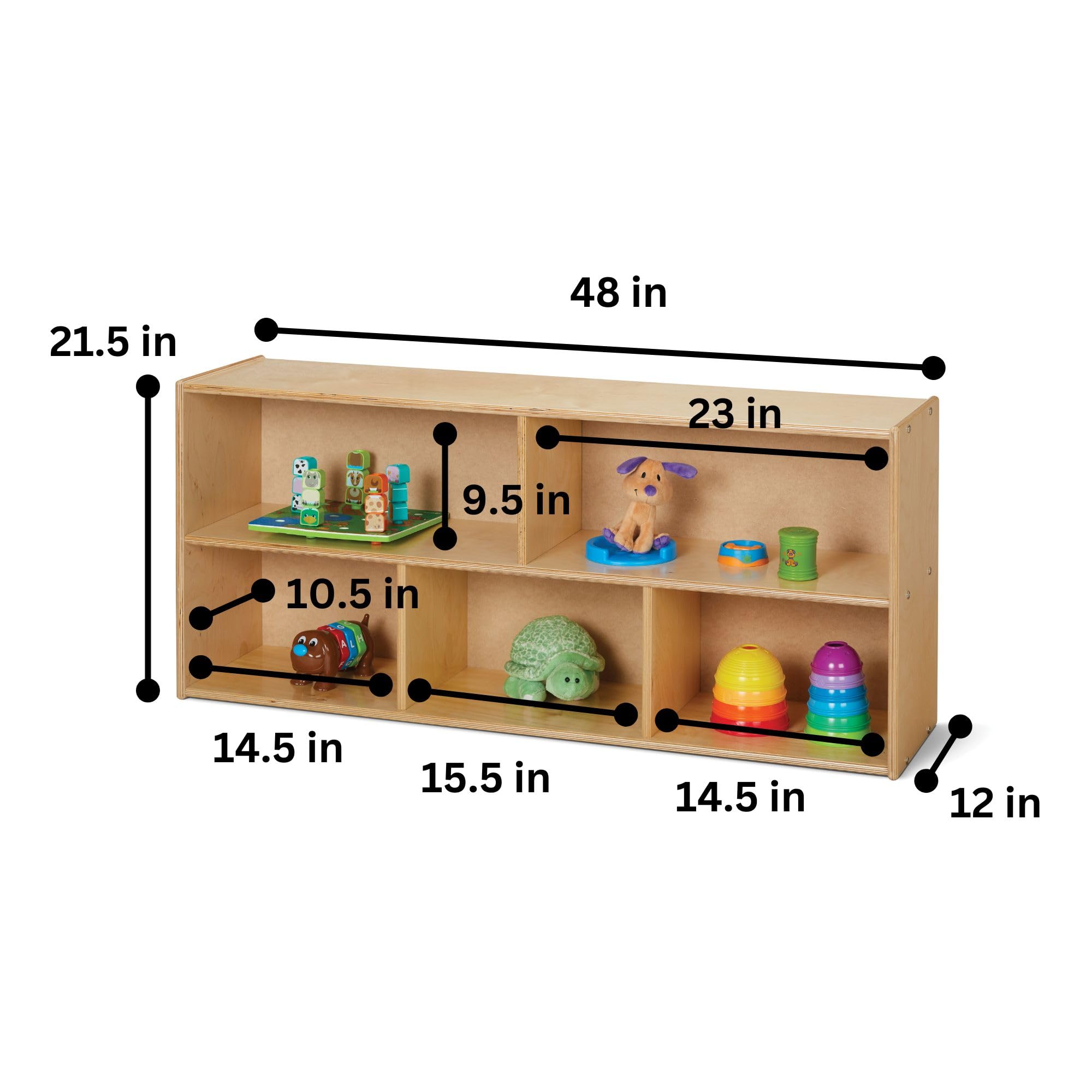 YoungTime Jonti-Craft 7045YT Toddler Single Storage Unit Shelves - Kids Classroom Storage Shelf