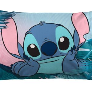 Jay Franco Disney Lilo & Stitch Floral Fun Queen Sheet Set - 4 Piece Set Super Soft and Cozy Kid’s Bedding - Fade Resistant Microfiber Sheets (Official Disney Product)