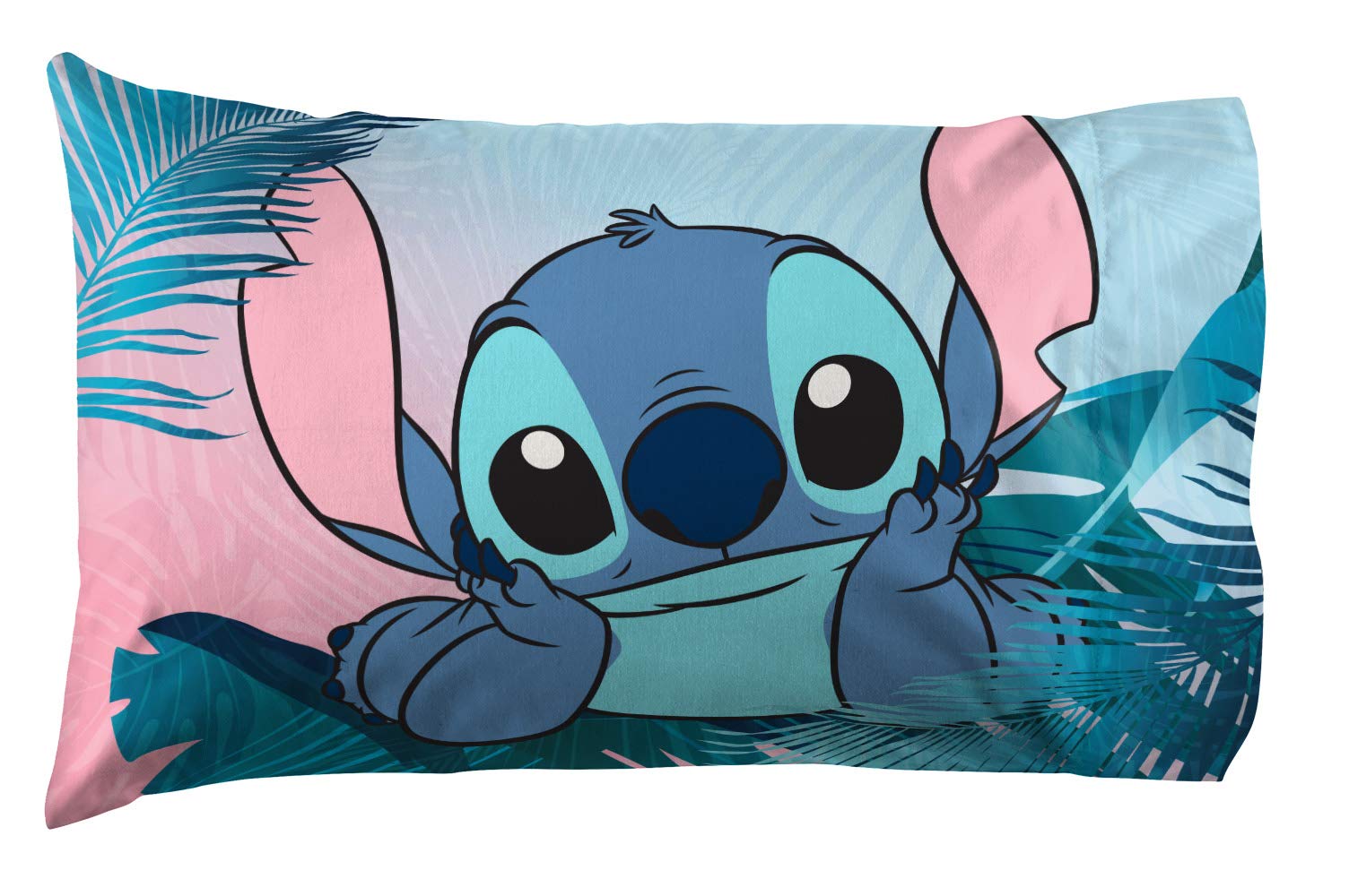 Jay Franco Disney Lilo & Stitch Floral Fun Queen Sheet Set - 4 Piece Set Super Soft and Cozy Kid’s Bedding - Fade Resistant Microfiber Sheets (Official Disney Product)