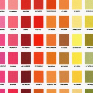 kona printed color chart 24" panel, fabric by the yard