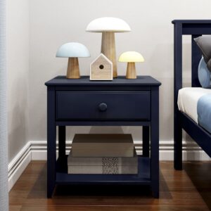 Max & Lily Nightstand with Drawer and Shelf, Blue