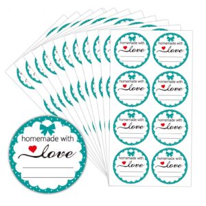 homemade with love stickers with lines,2 inch canning labels for jar,storage bins,baking packaging seals for handmade goods,504 pcs per pack