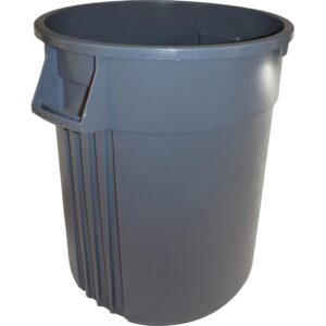 genuine joe gator 55-gallon waste container, 33" x 26.8" x 26.8", gray