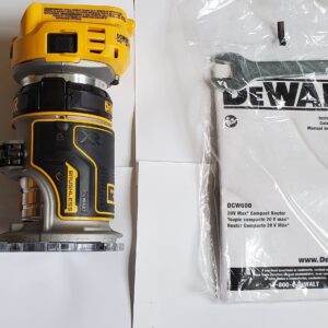 Dewalt DCW600BR 20V MAX XR Brushless Compact Lithium-Ion 1/4 in. Cordless Router (Tool Only) (Renewed)