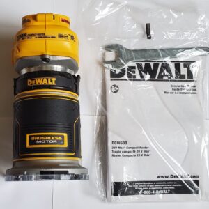 Dewalt DCW600BR 20V MAX XR Brushless Compact Lithium-Ion 1/4 in. Cordless Router (Tool Only) (Renewed)