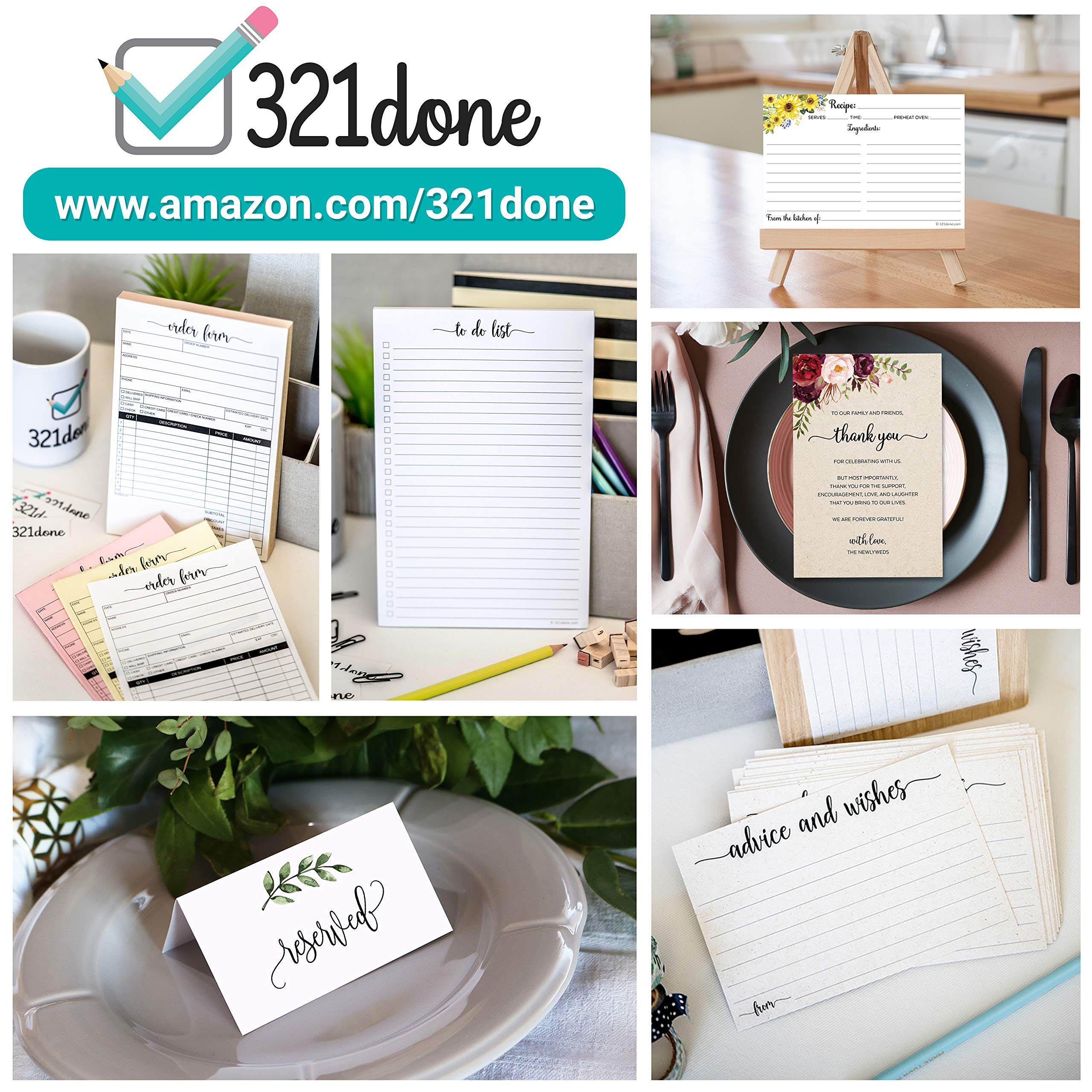 321Done Wedding Hashtag Signs 5x5 Folded, Made in USA - Tent Cards for Table Placecard - Square Write On Large Oh Snap Photo Share Love - Set of 10