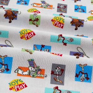 Disney Toy Story 4 Toys At Play With Forky Multi, Fabric by the Yard