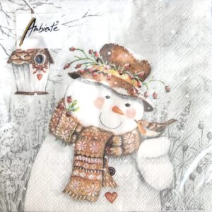 20-ct 13x13 christmas napkins with snowman napkins christmas paper napkins christmas napkins paper christmas cocktail napkins thanksgiving napkins decorative decoupage bird winter napkins