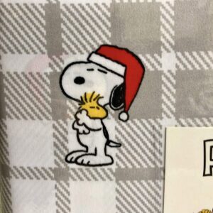 Burkshire Home Snoopy SANTA Peanuts TWIN SIZE Sheet Set (christmas holiday)