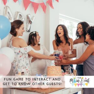 Your Main Event Prints Bridal Shower Game – Find The Guest Bingo, Fun Activities in Kraft Minimalist Style, 50 Cards