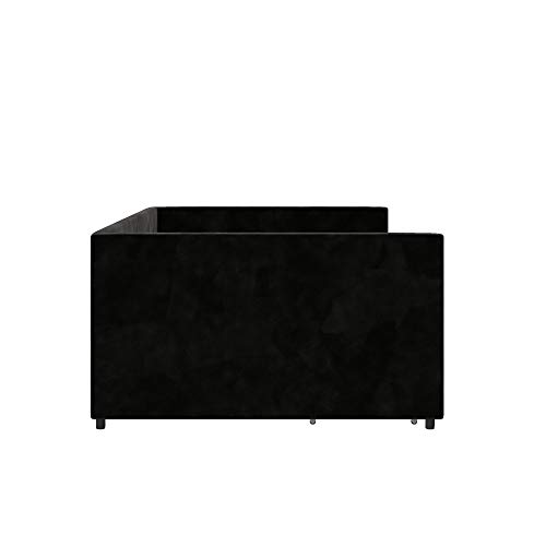 DHP Theo Daybed with Storage Drawers, Full, Black Velvet