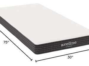 Modway Aveline 6” Gel Infused Memory Mattress with CertiPUR-US Certified Foam Narrow Twin Mattress