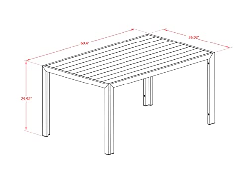 East West Furniture JUOS5-03A 5 Piece Patio Furniture Sets Wicker Outdoor Set Includes a Rectangle Dining Table with Glass Top and 4 Balcony Armchair with Cushion, 36x60 Inch, Natural Linen