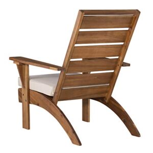 Linon Home Décor Caitlyn Brown Outdoor Chair, Natrual/White