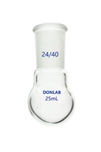 donlab flk-01-25 astm std glass 25ml 24/40 joint single neck round bottom boiling flask