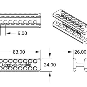 Sergi Lab Supplies Magnetic rack for DNA, RNA purification; for 100-250 microliter PCR tubes (leagacy, 16 tubes)