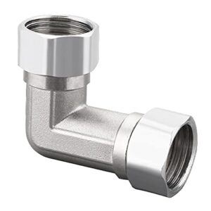 beduan stainless steel 1/2"g elbow 2 ends movable cap flexible connector for angled valve, bidet, sprayer, shower arm(threaded diameter:19.8mm/3/4")