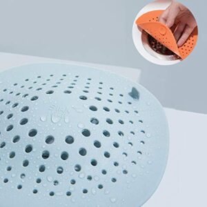 Drain Hair Catcher Silicone Shower Drain Hair Hrap Drain Stopper Cover for Bathroom Bathtub and Kitchen, Rubber Sink Strainer Silicone Filter Home Drain Cover (10 Pack)