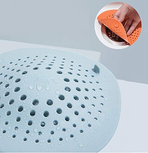 Drain Hair Catcher Silicone Shower Drain Hair Hrap Drain Stopper Cover for Bathroom Bathtub and Kitchen, Rubber Sink Strainer Silicone Filter Home Drain Cover (10 Pack)