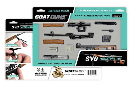 GoatGuns Miniature SVD Dragunov Model | 1:3 Scale Diecast Metal Build Kit