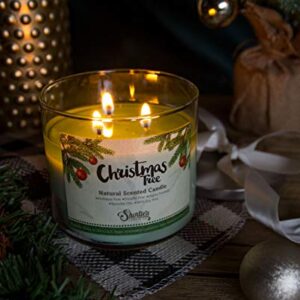 Bayberry Fir Natural 3 Wick Candle, Essential Fragrance Oils, 100% Soy, Phthalate & Paraben Free, Clean Burning, 14.5 Oz.