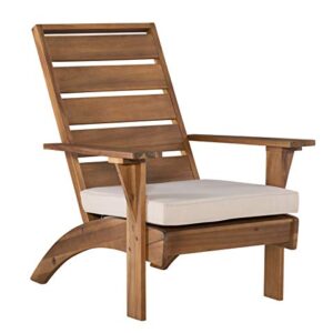 Linon Home Décor Caitlyn Brown Outdoor Chair, Natrual/White