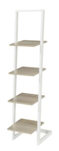 convenience concepts designs2go 4 tier ladder bookshelf, ice white / white