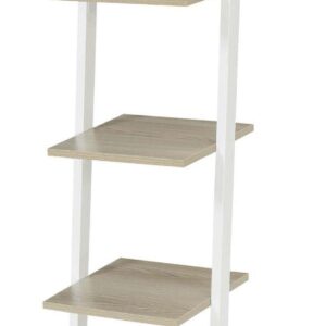 Convenience Concepts Designs2Go 4 Tier Ladder Bookshelf, Ice White / White