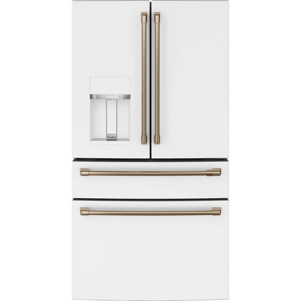 Cafe CVE28DP4NW2 27.8 cu. ft. Smart 4-Door French Door Refrigerator in Matte White, Fingerprint Resistant and ENERGY STAR