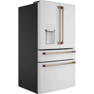 Cafe CVE28DP4NW2 27.8 cu. ft. Smart 4-Door French Door Refrigerator in Matte White, Fingerprint Resistant and ENERGY STAR