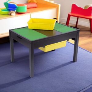 UTEX Large 2 in 1 Kid Activity Table with Storage for Older Kids, Play Table for Kids,Boys,Girls, Espresso