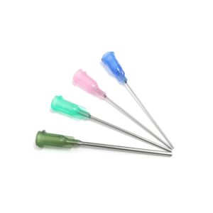 sanants 1.5 inch synthetical blunt tip dispensing needle with luer lock, precision applicator,4 different sizes，20 pcs