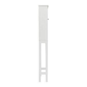 Teamson Home Louis 25 in. x 64 in. Freestanding Wooden Over-The-Toilet Storage Cabinet for Bathrooms, Powder Rooms, and En Suites - Bathroom Etagere, White