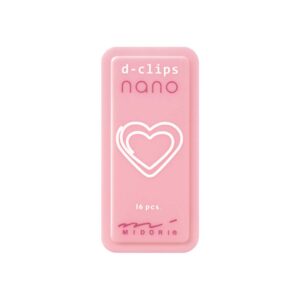 midori 43383006 clip deep clips nano heart pattern