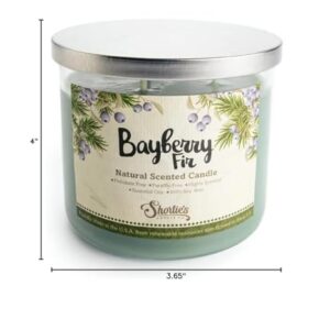 Bayberry Fir Natural 3 Wick Candle, Essential Fragrance Oils, 100% Soy, Phthalate & Paraben Free, Clean Burning, 14.5 Oz.