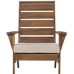 Linon Home Décor Caitlyn Brown Outdoor Chair, Natrual/White