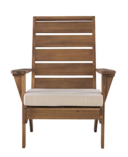 Linon Home Décor Caitlyn Brown Outdoor Chair, Natrual/White