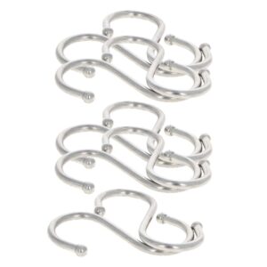 mromax stainless steel s hooks,65mm/2.56" silver s shaped hook hangers for kitchen bathroom bedroom storage room office outdoor multiple uses, 10pcs