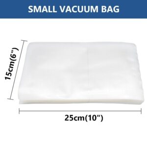 200 6" x 10" Pint Vacuum Heat Sealer Bags for Food Saver, Vac Sealers, Heavy Duty Commercial Grade Pre-Cut Storage Bag