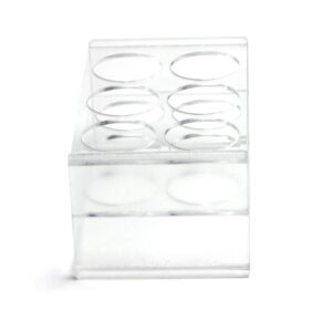 Othmro 2Pcs 40mm Clear Test Tube Racks 6Positions Plastic Centrifuge Tube Rack Holders Plastic Stand Storing Bracket Rack Test Tube Holders for Labortory Holder Party Favors Decoration Transparent