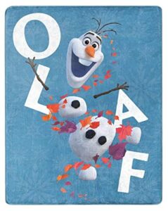 northwest enterprises disney frozen 2 olaf silky soft throw blanket 40" x 50" olaf's adventures ii